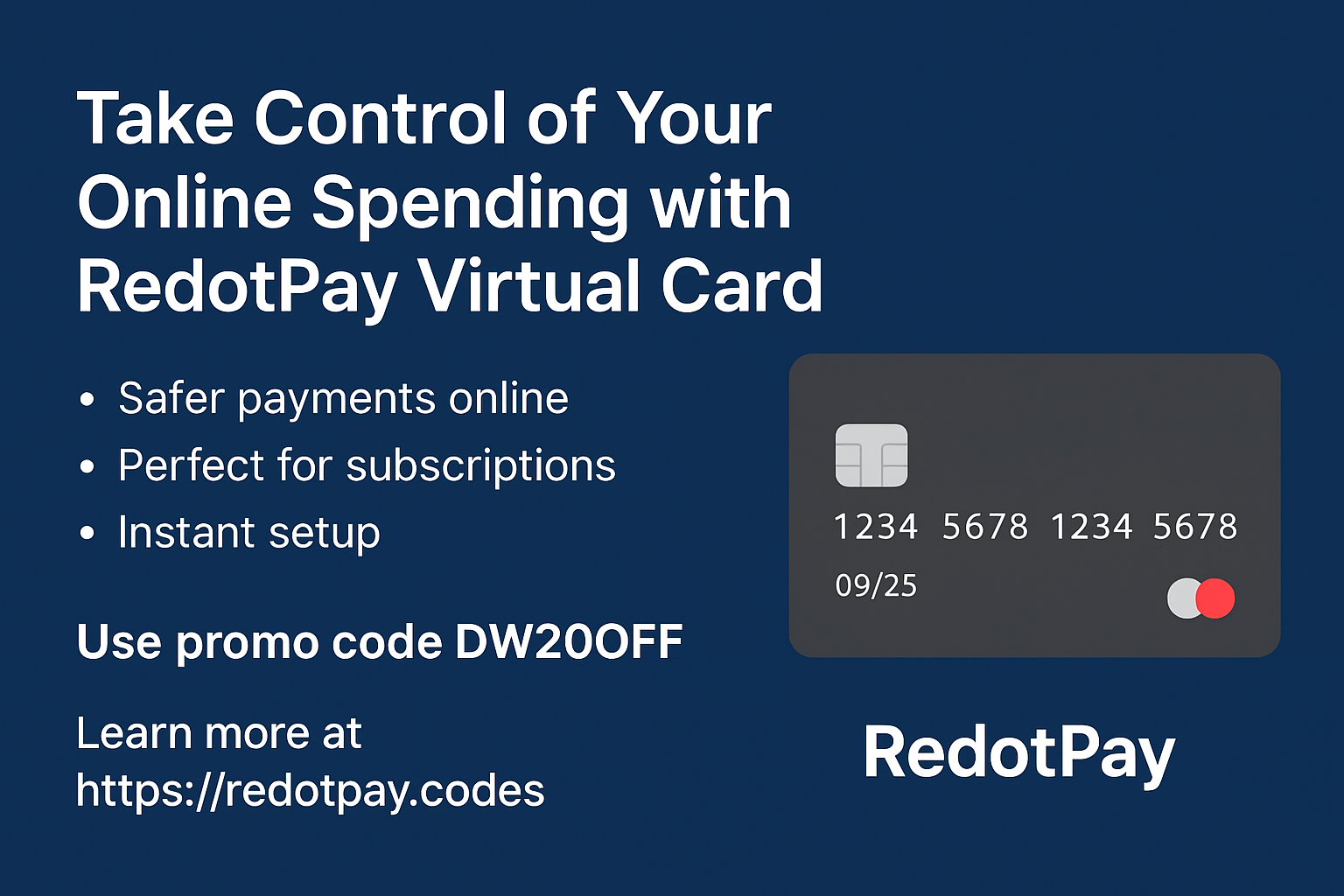 Take Control of Your Online Spending with RedotPay Virtual Card ...